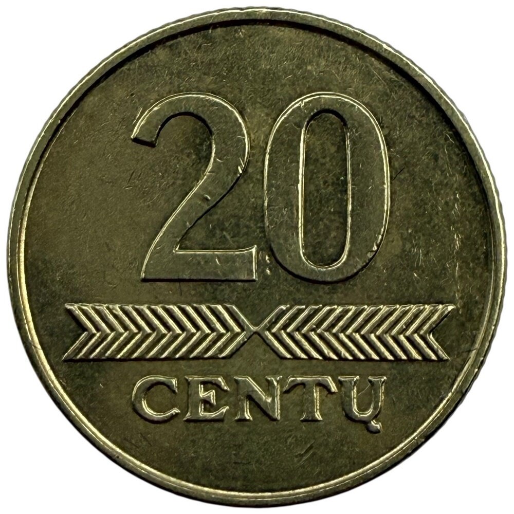 Литва 20 центов 2008 г.