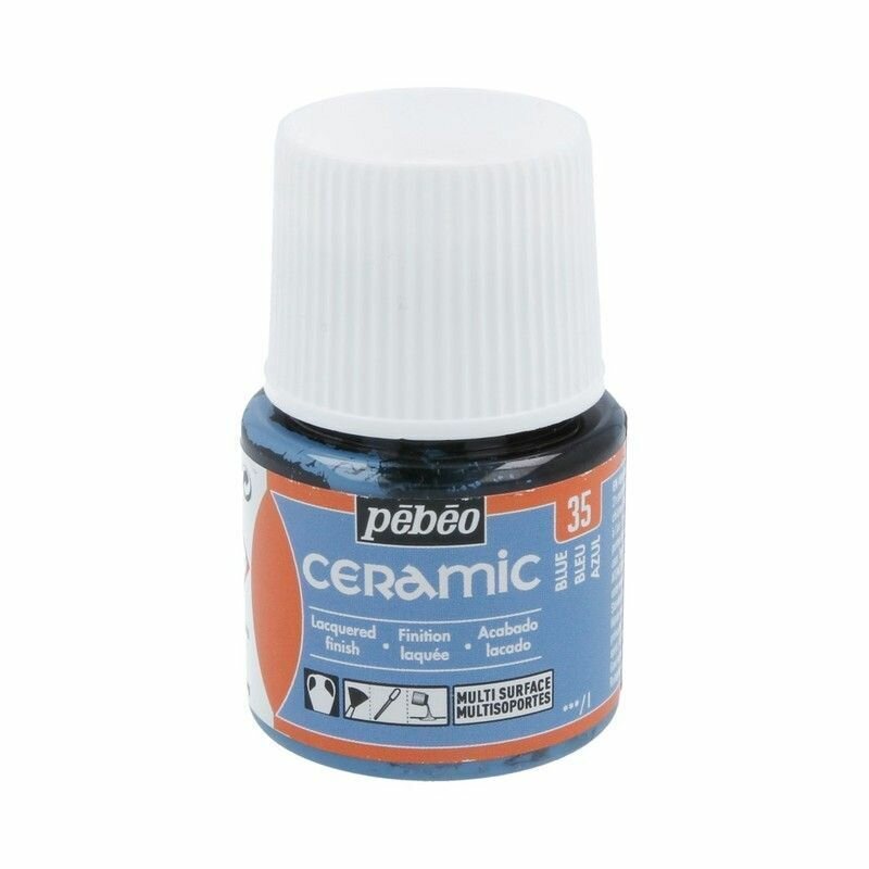 Краска для керамики и металла Pebeo Ceramic, 45 мл, 035 синий