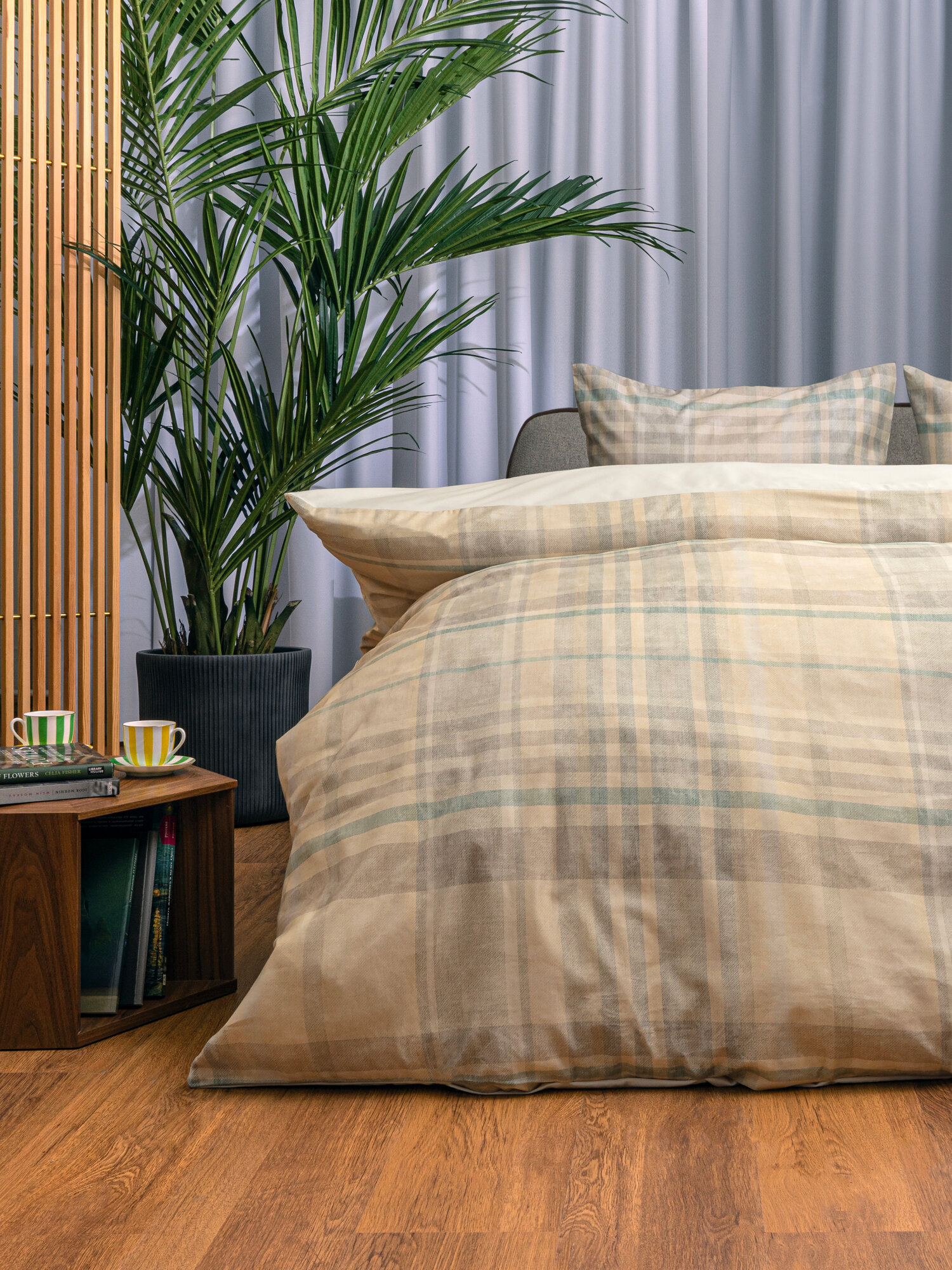 Комплект постельного белья семейный Lameirinho Mersin , 2 пододеяльника, 1 простыня