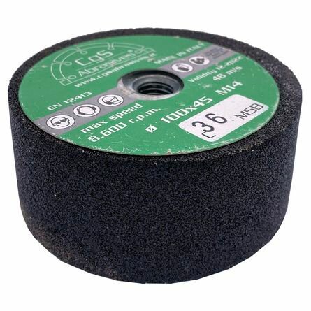 Чашка абразивная цилиндрическая 100х45 мм М14, №36, CGS ABRASIVES