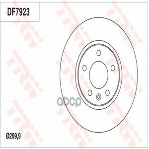 Диск тормозной передний opel astra j/zafira c/chevrolet orlando /d=300mm TRW арт. df7923