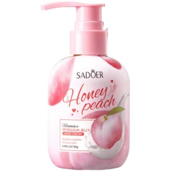 Крем для рук Sadoer с медовым персиком и витамином Е, 150г