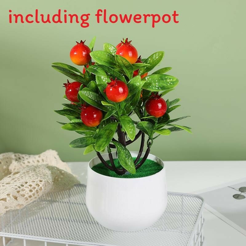 Фруктовая декоративная композиция из пластика для спальни и стола гранат