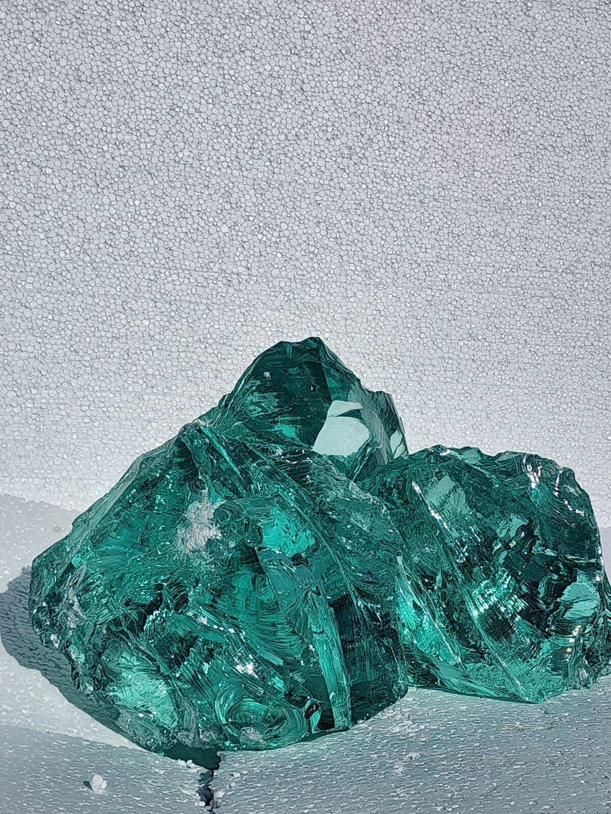 Стеклянный камень Эрклез, фракция 70-150мм, цвет лазурная бирюза, 4кг