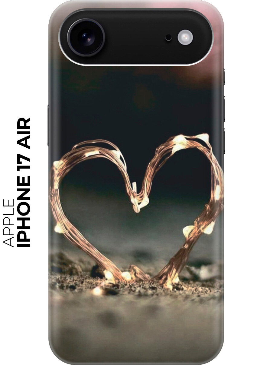 Силиконовый чехол на Apple iPhone 17 Air с принтом "Светящееся сердце"