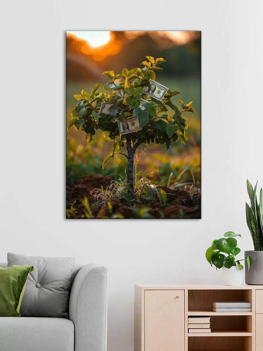 Картина на стену "Денежное дерево", 50x70 см