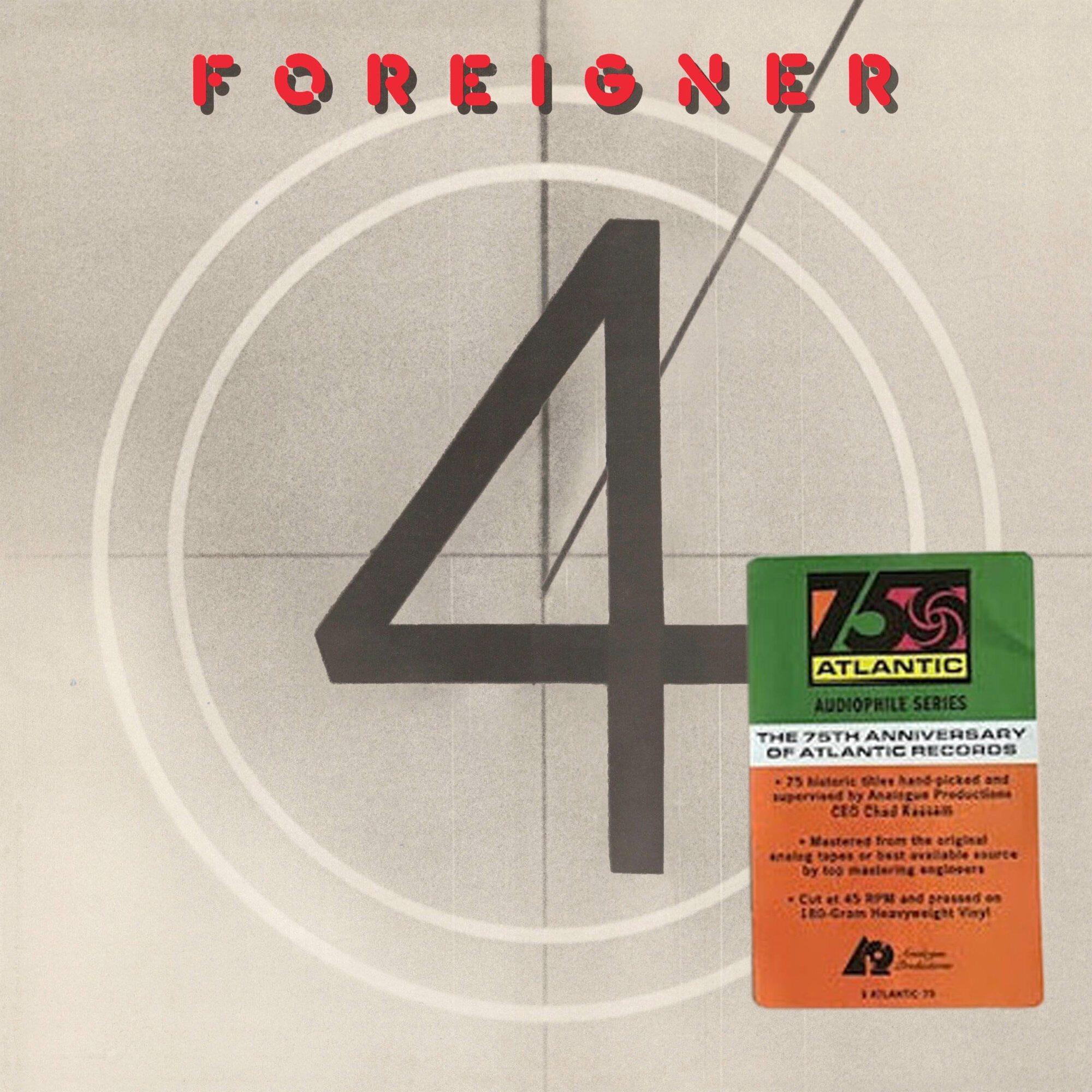 Виниловая пластинка Foreigner - "4 [Atlantic 75 Audiophile Series]" (Analogue Productions)