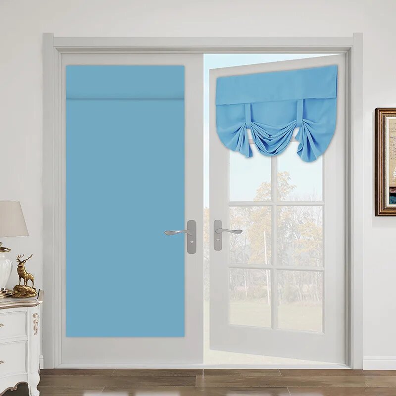 Шторы из полиэстера для окна, Door Curtain Blue, 66cm W 172cm H