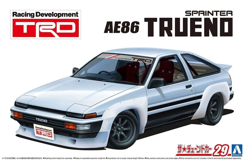 Сборная модель 1/24 TOYOTA TRUENO TRD AE86 N2 '85