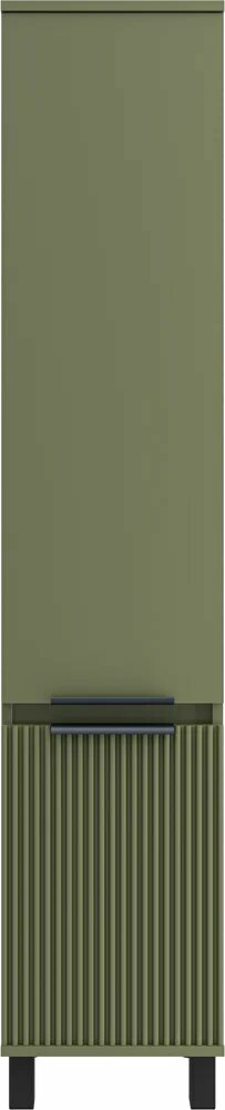 Шкаф-пенал для ванной Brevita Enfida ENF-05035-0801L левый подвесной, напольный, 35 см, зеленый, матовый, с дверками, из МДФ, фурнитура черная