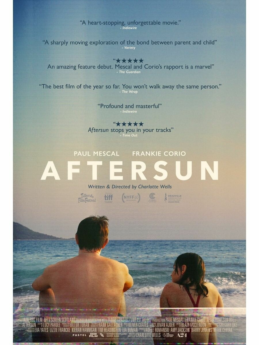 Плакат, постер Солнце моё (Aftersun) кино, фильм на бумаге, размер 21х30см