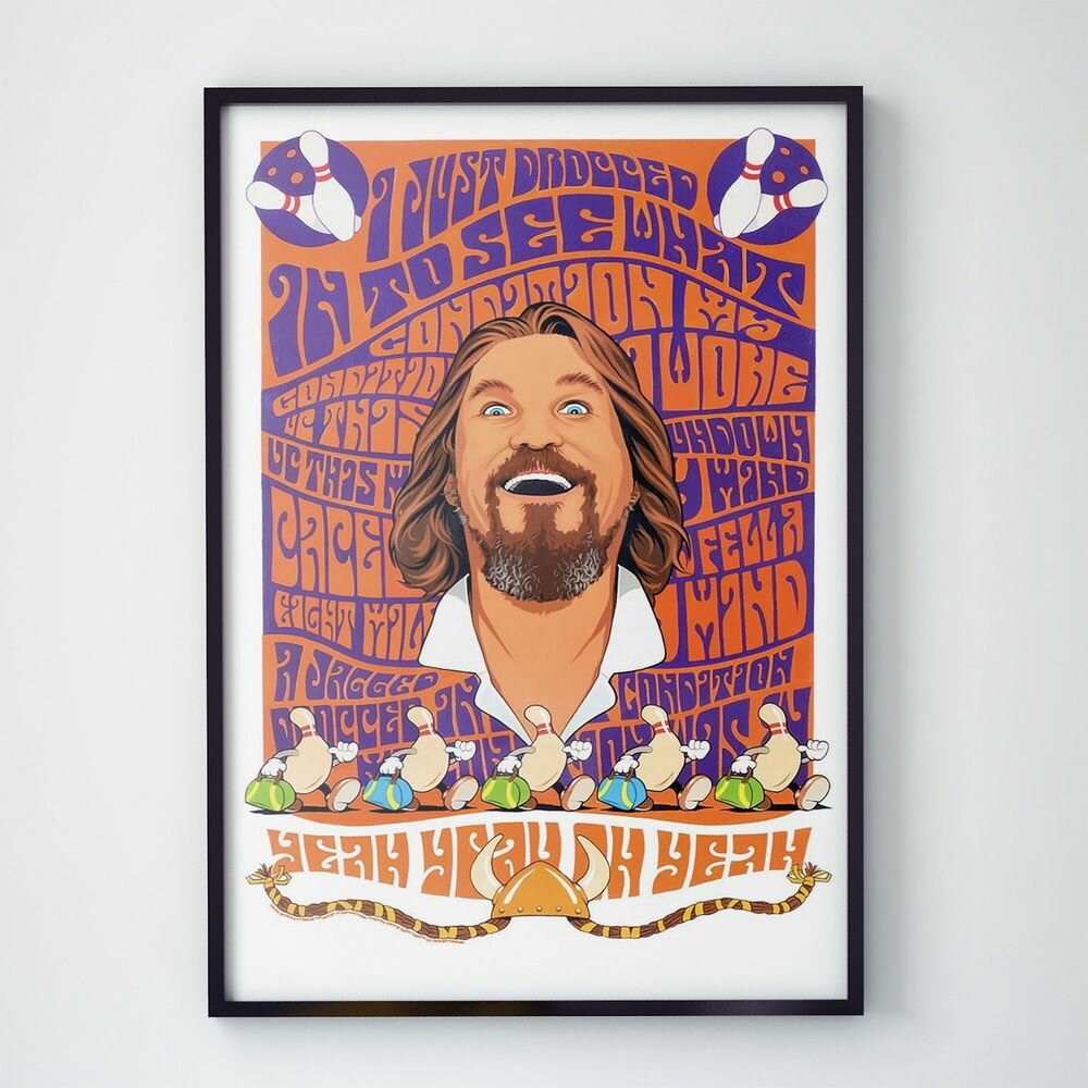 Плакат, постер The Big Lebowski, Большой Лебовски на бумаге, размер 30х42см