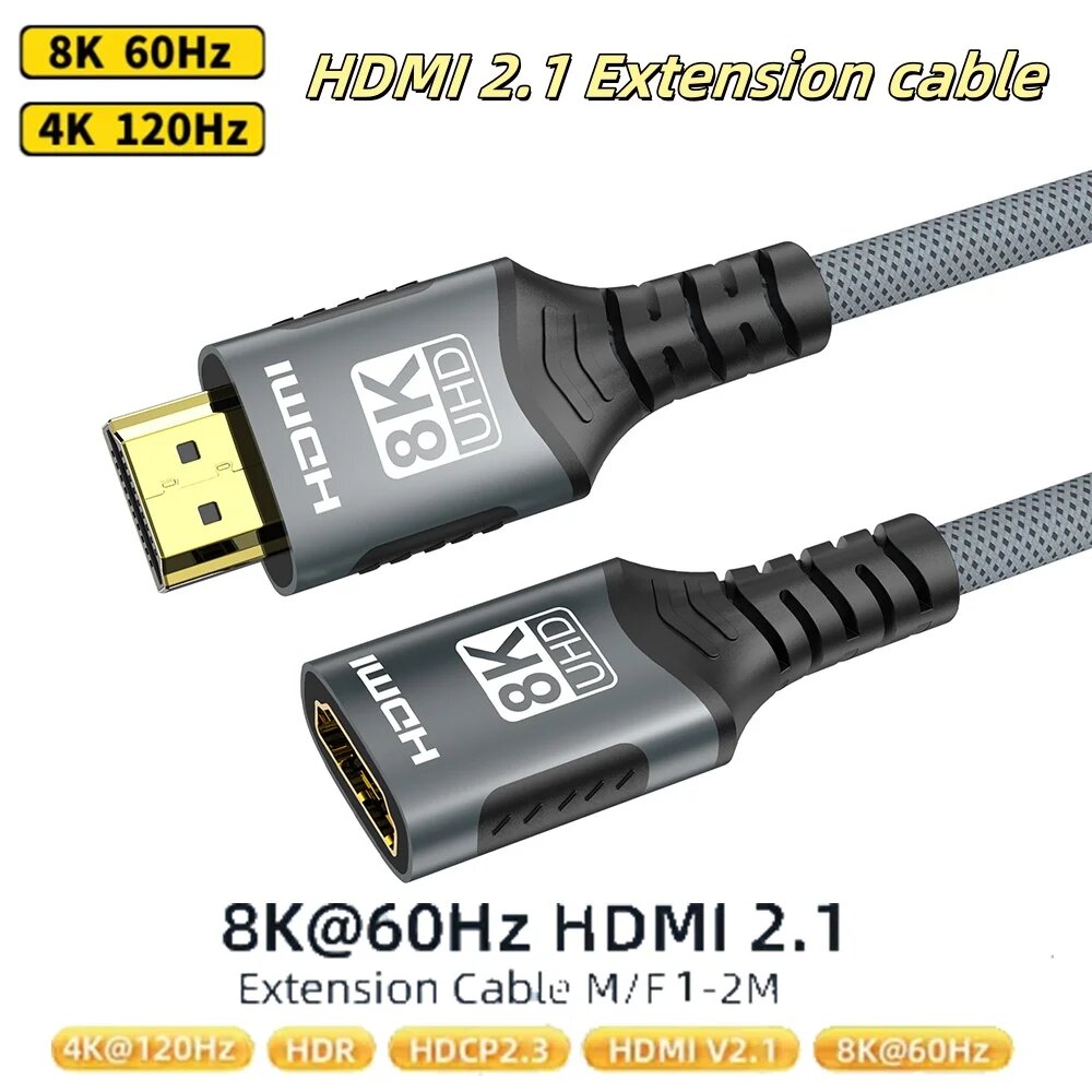 Lmcnzz HDMI 2.1 удлинительный кабель 8К