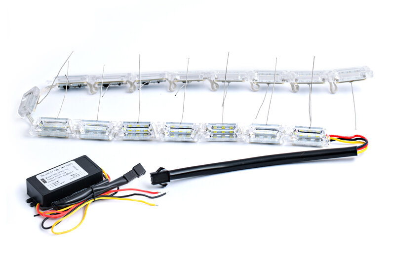 ДХО S8 Crystal (трапецивидная призма с поворотником), комплект,49см, 12V