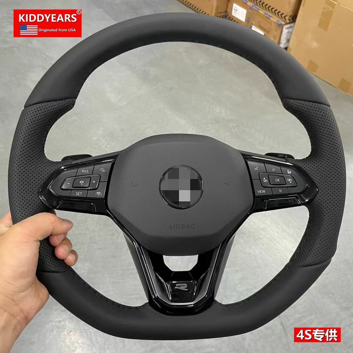 Рулевое колесо с подогревом, сенсорное, ЖК (VW PQ/MQB: Golf 6/7 GTI, GTS, Tiguan L, Touareg, Touran)