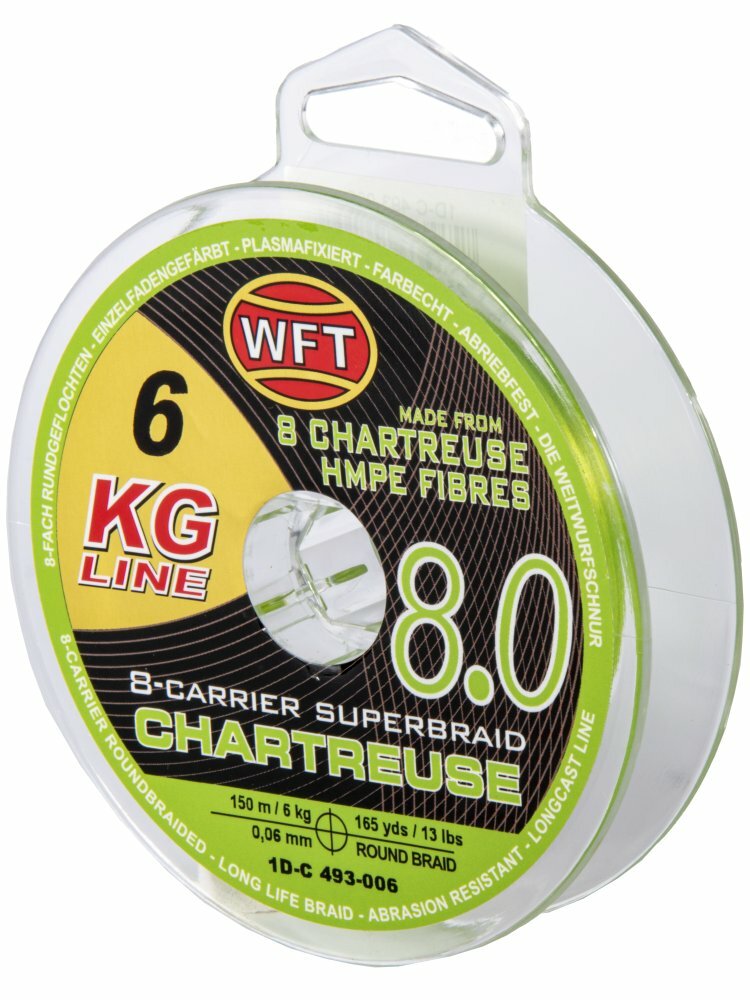 Шнур плетёный WFT KG x8 Chartreuse150/006