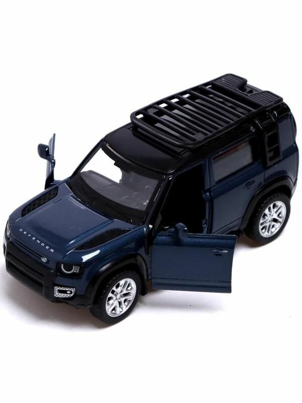 Машинка металл. 1:43 2020 Land Rover Defender 110, синий, инерция, откр. двери