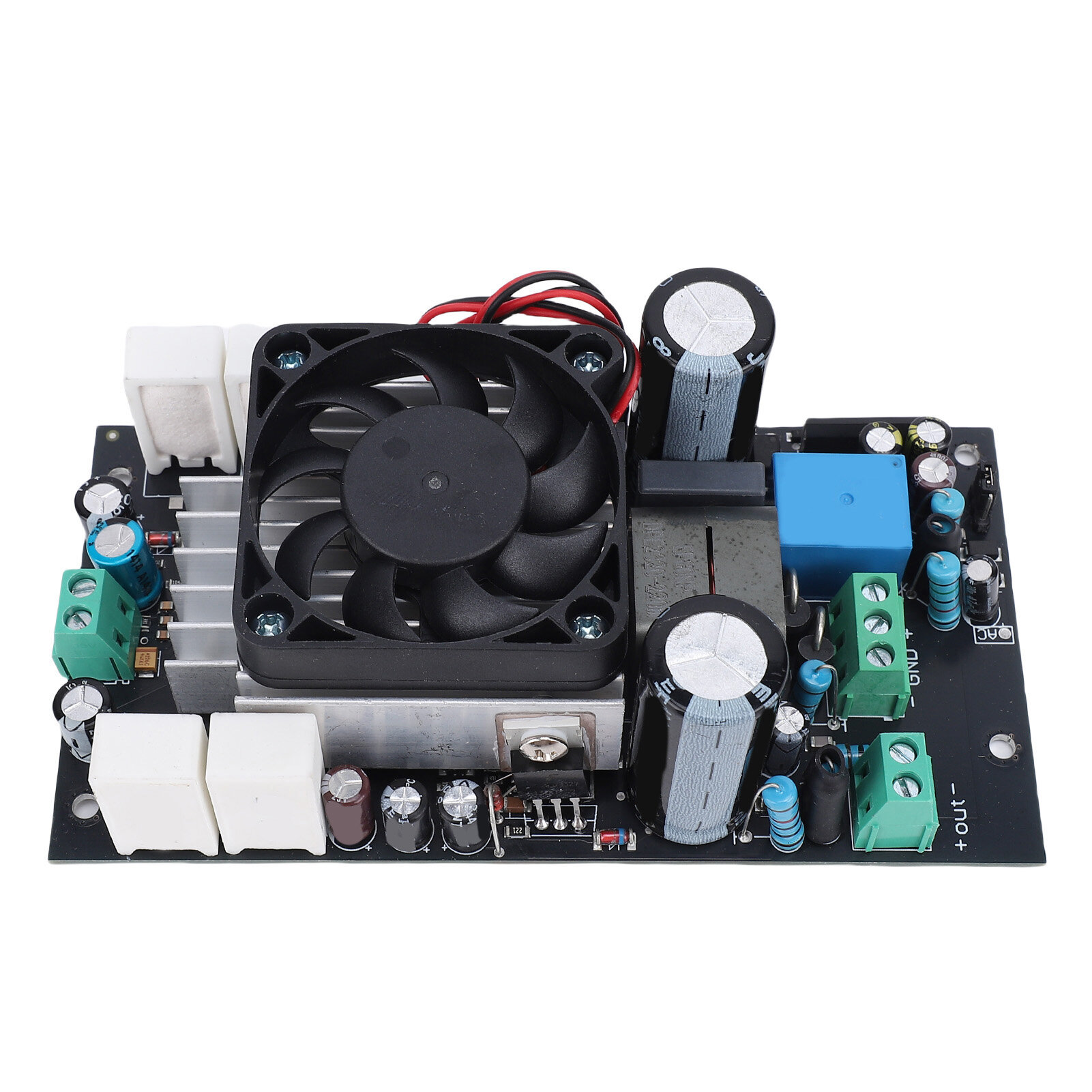 Digital Amplifier Board 1000W IRS2092S Chip HiFi Class D Full Range Digital Power Amp Board with Cooling Fan