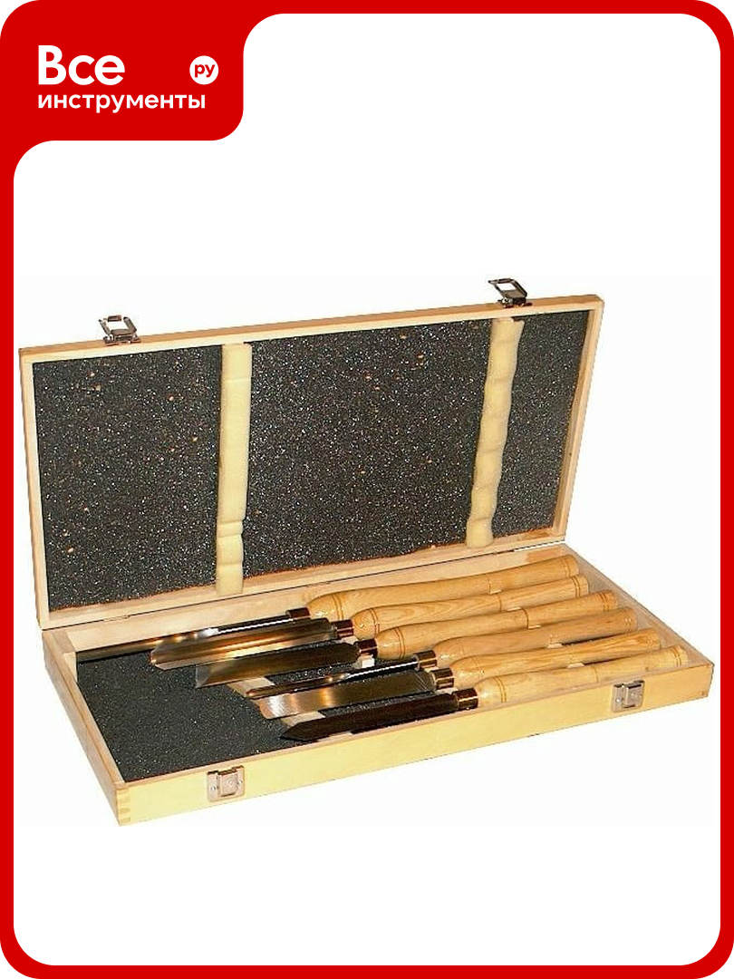 Комплект стамесок HDB-65 6 шт. Proma 25460065, дерево, с деревообрабатывающим токарным станком Прома