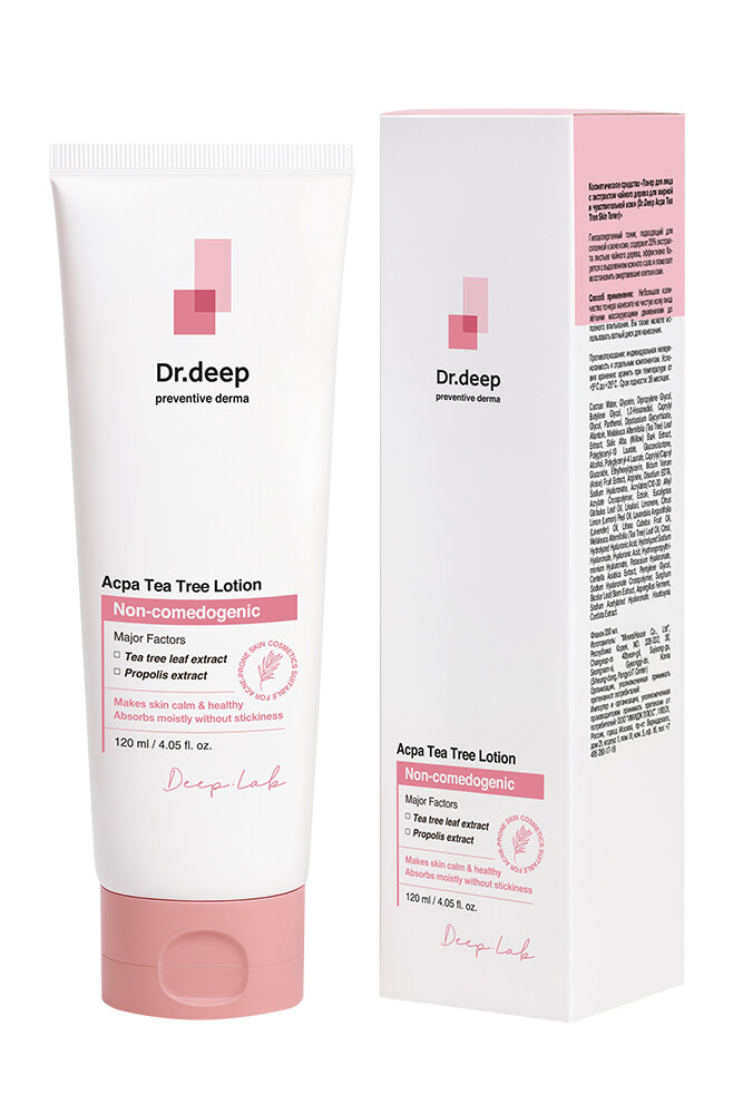 Dr deep лосьон для лица с экстрактом чайного дерева 120 мл