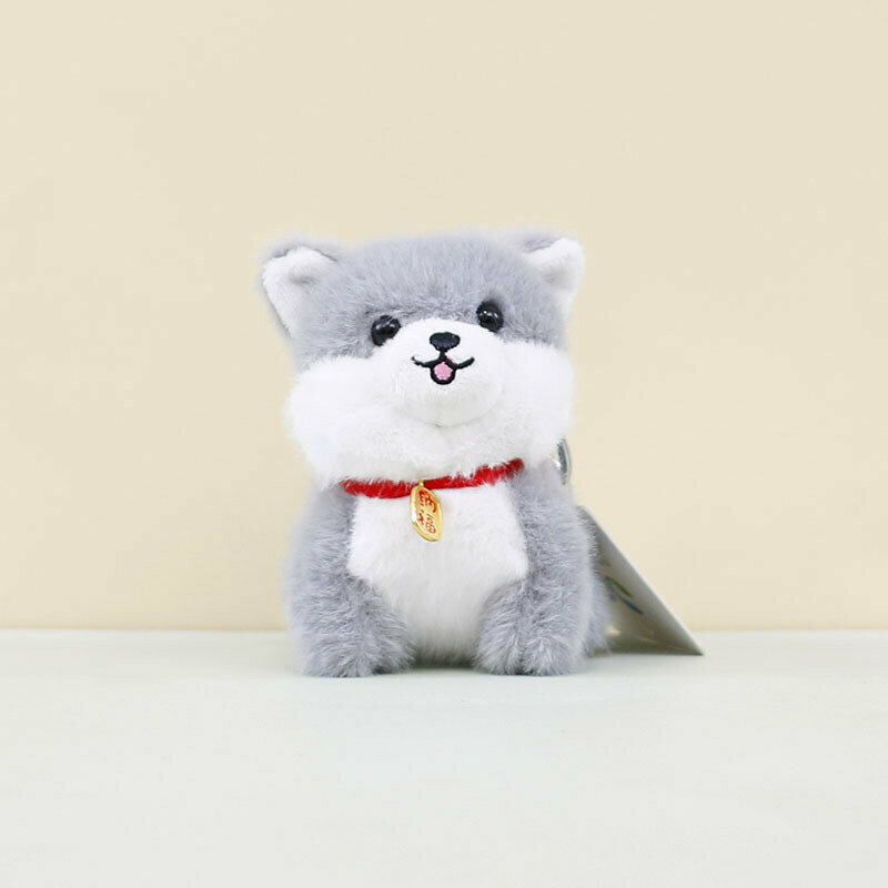 Мягкая игрушка-брелок с изображением милой собаки: хаски и пудель, уютный брелок для сумки