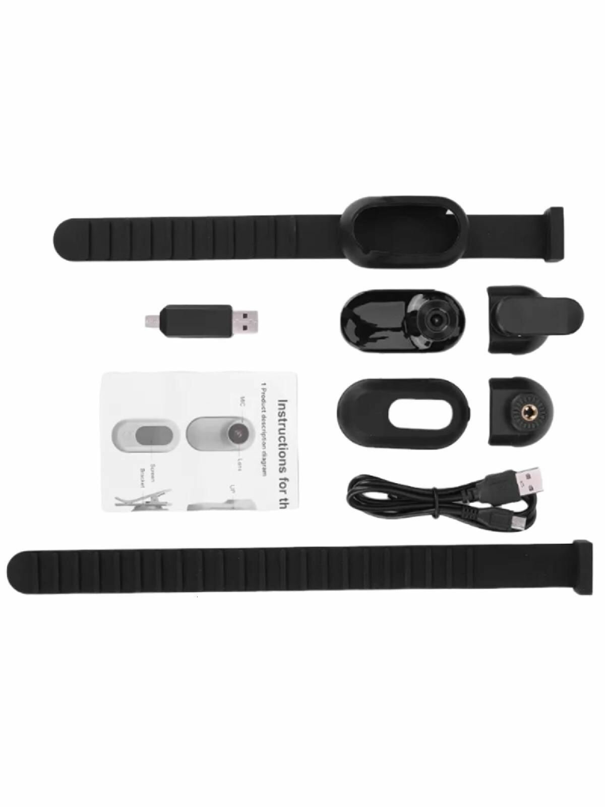 Экшн-камера для животных, Видеорегистратор для домашних животных, висящий на шее-черный