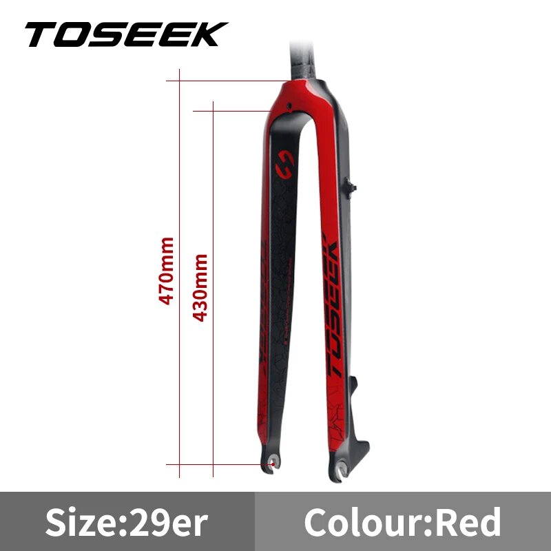 TOSEEK T800 карбоновая вилка для велосипеда MTB