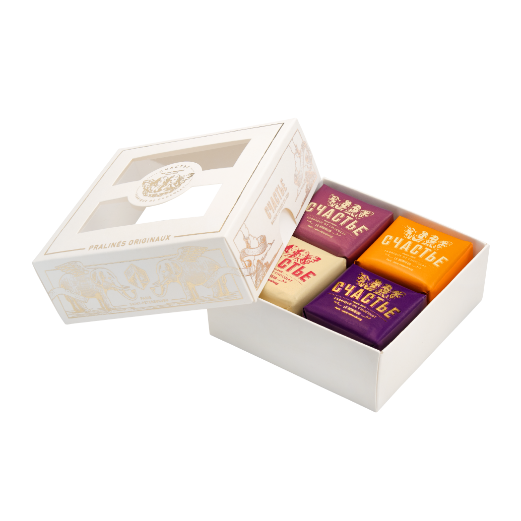 Конфеты Счастье пралине 4 шт. набор №2, 200 г