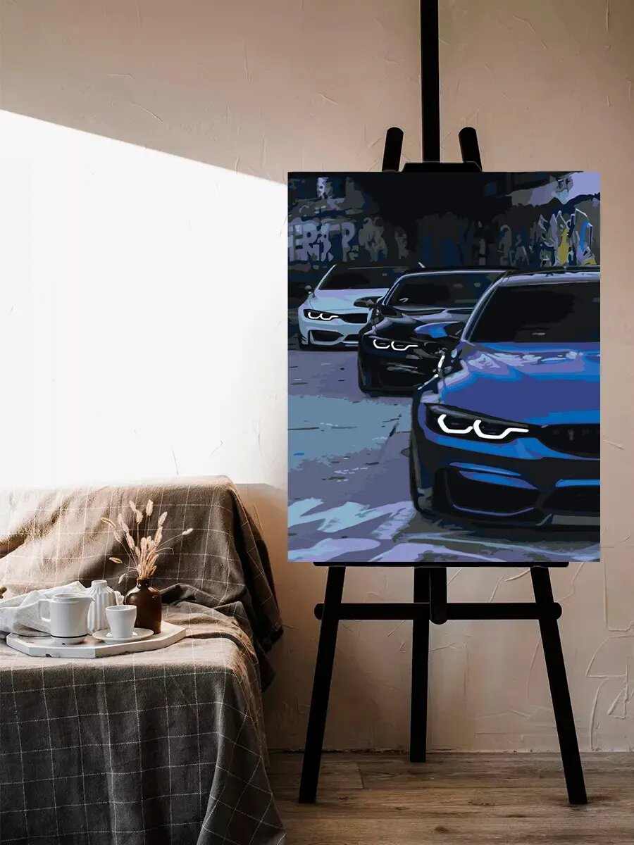 Картина по номерам БМВ Машина Автомобиль BMW Авто