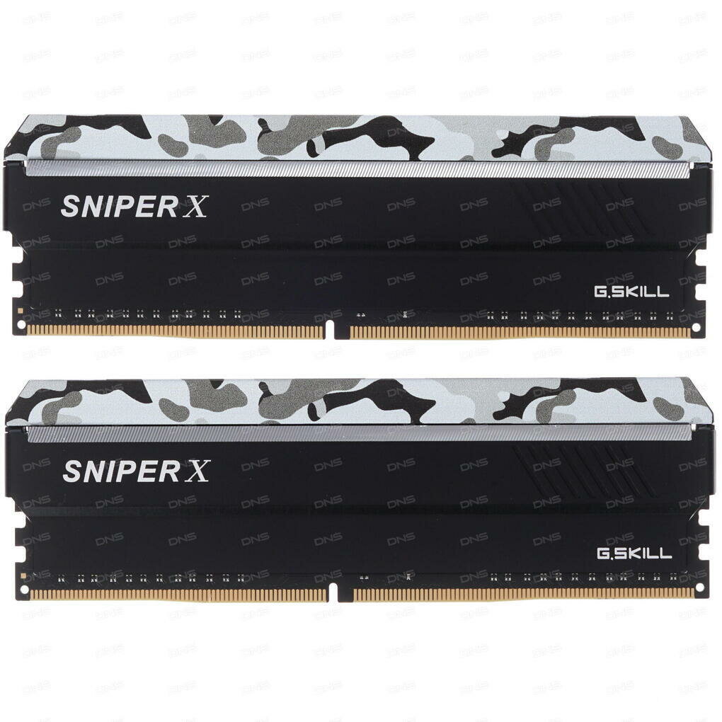 Оперативная память G.Skill SNIPER X (F4-3600C19D-16GSXWB) DIMM DDR4 16ГБ - DDR4, 8ГБх2 шт, 3600 МГц, 19-20-20-40