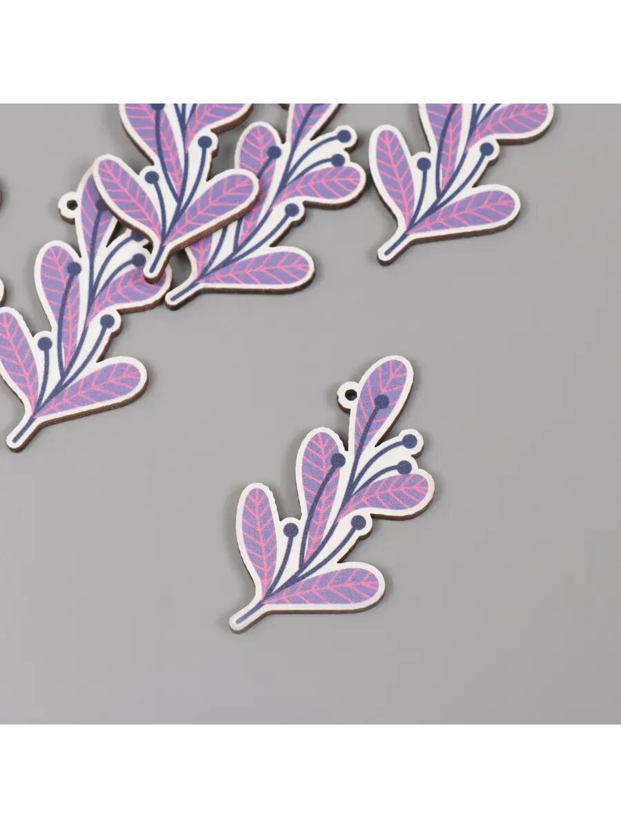 Декор для творчества дерево Веточка набор 6 шт 4,5х3х0,3 см