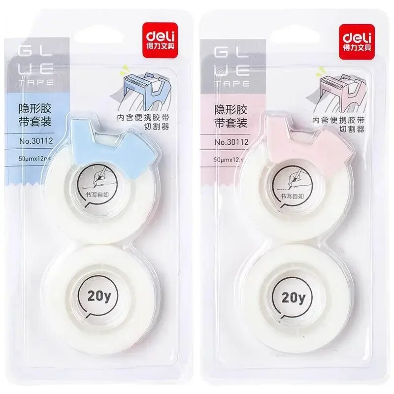 2 шт./упак. невидимая лента с дозатором, прозрачная лента, заправка ленты, офисные ленты для офиса, дома, школы, прозрачная