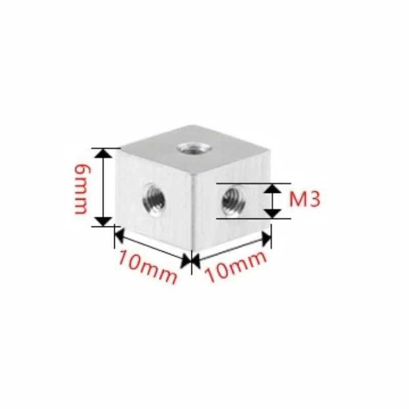 Комплект опорных кронштейнов из алюминия M3 M4 M5 M6 2pcs 20 20 20 M6, silver