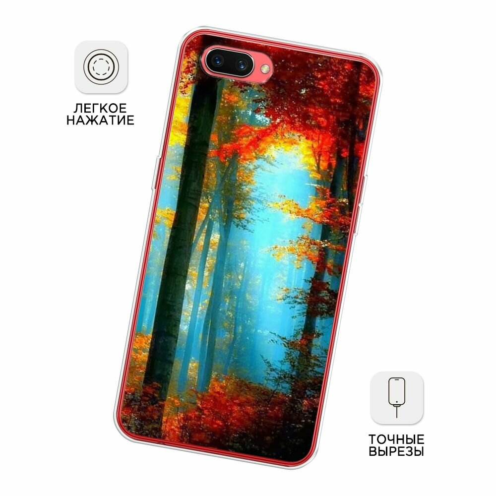Силиконовый чехол на Oppo A3s / Oppo A3s с принтом Лес 1 — фото 1
