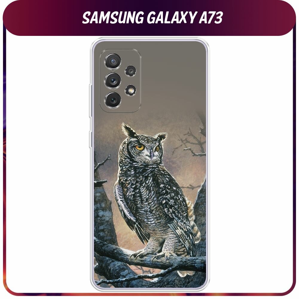 Чехол на Samsung Galaxy A73 / Самсунг Галакси А73 с принтом "Сова арт 5"