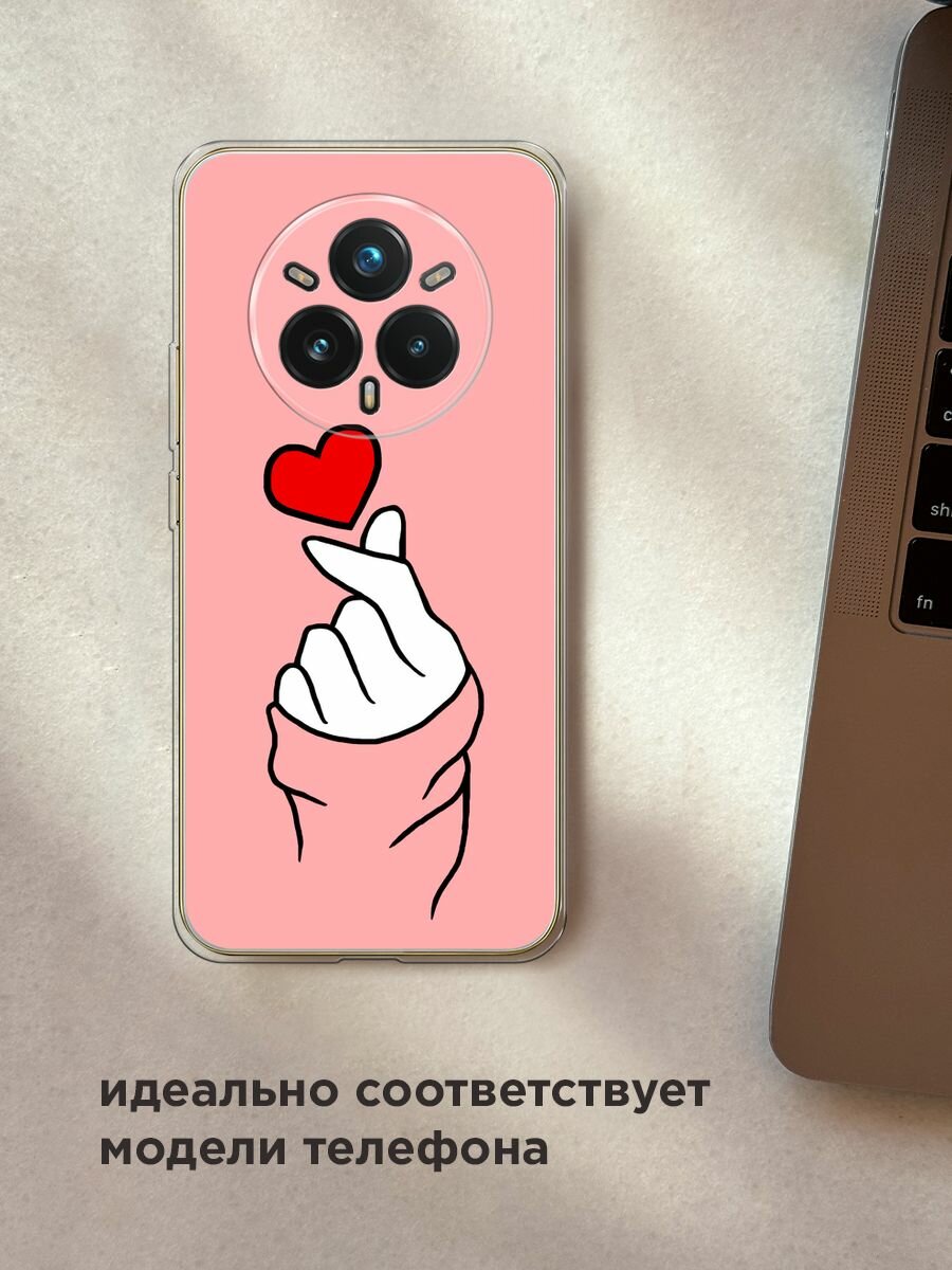Чехол на Realme 14 Pro+ / Реалми 14 Про+ с принтом "Милое сердечко" — фото 1
