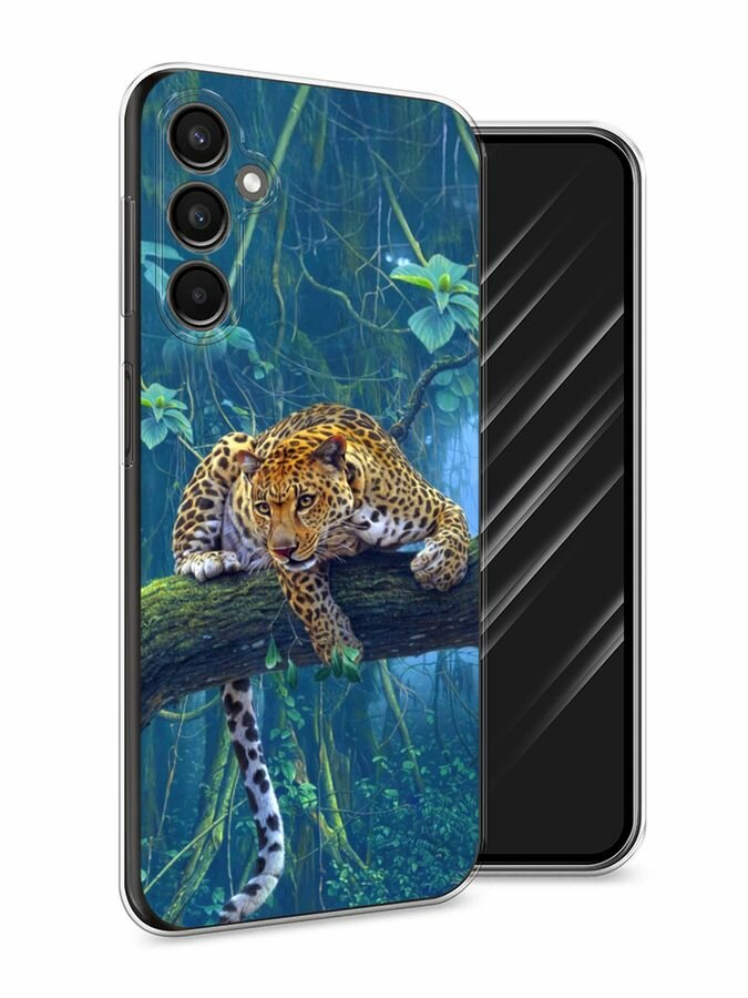 Чехол на Samsung Galaxy A24 / Самсунг Галакси A24 с принтом "Леопард охотник"