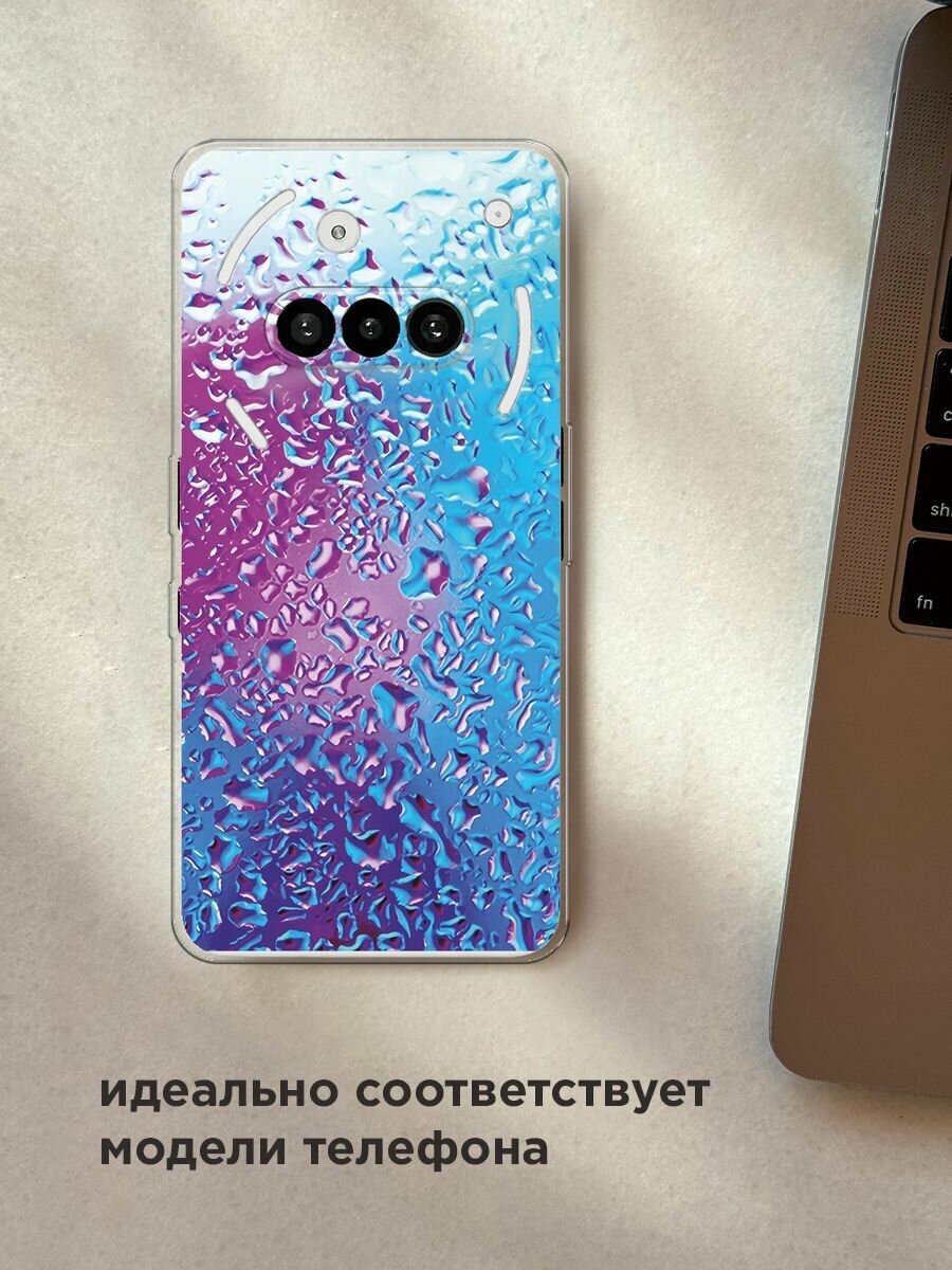 Чехол на Nothing Phone 3a / Нотинг Фон 3а с принтом "Капли на стекле" — фото 1