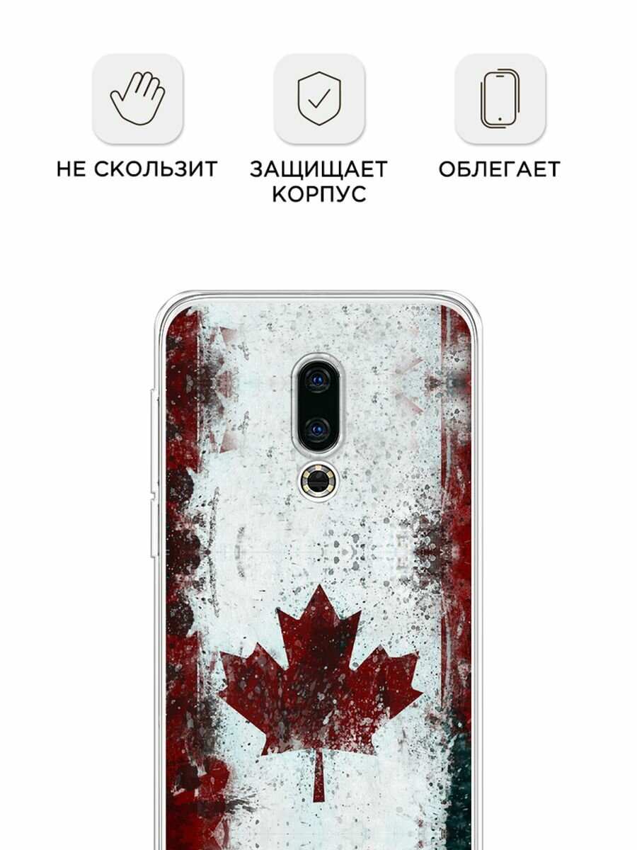 Силиконовый чехол на Meizu 16th / Мейзу 16th с принтом "Канада" — фото 1