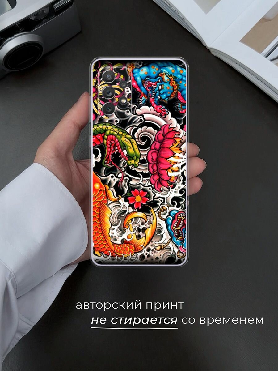Чехол на Samsung Galaxy A73 / Самсунг Галакси А73 с принтом "Японское искусство" — фото 1