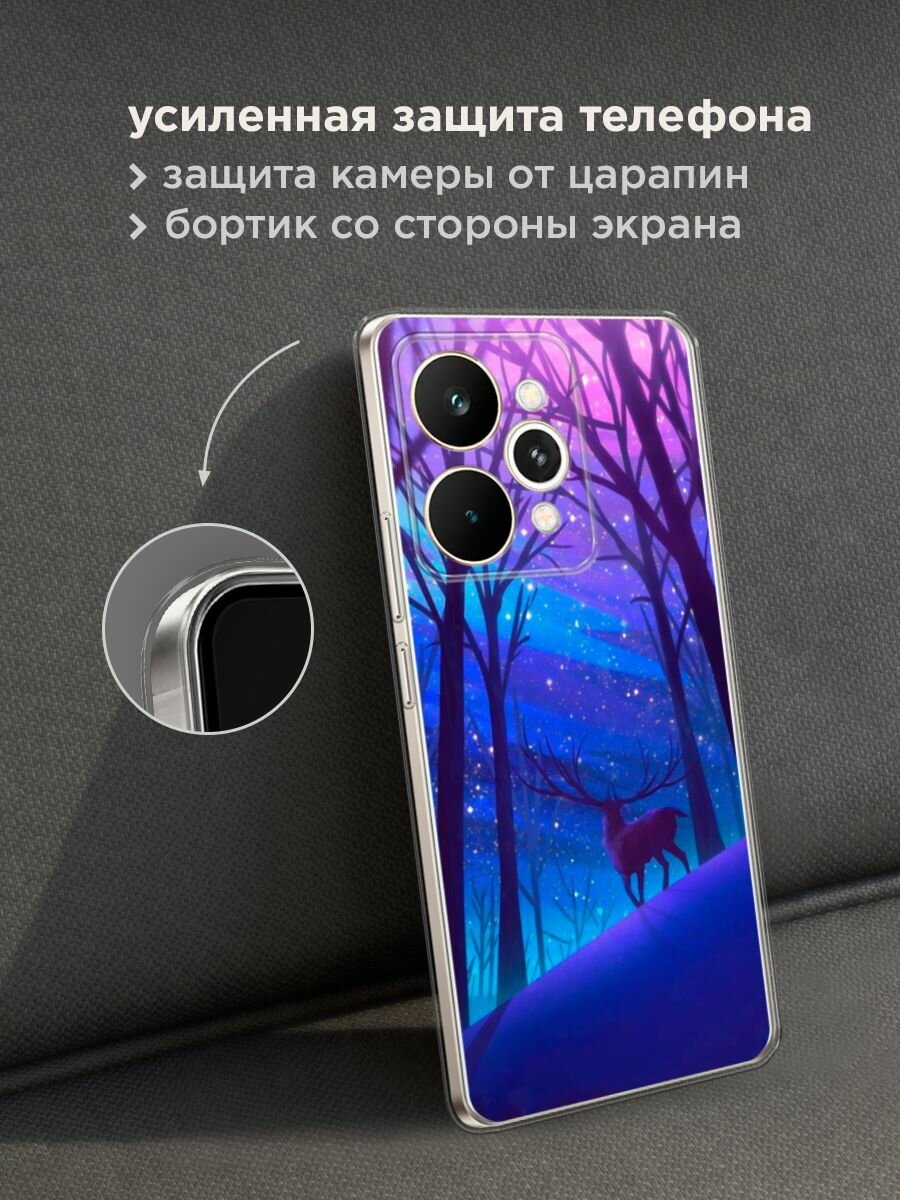 Чехол на Realme 15 Pro / Реалми 15 Про с принтом "Северный олень" — фото 1