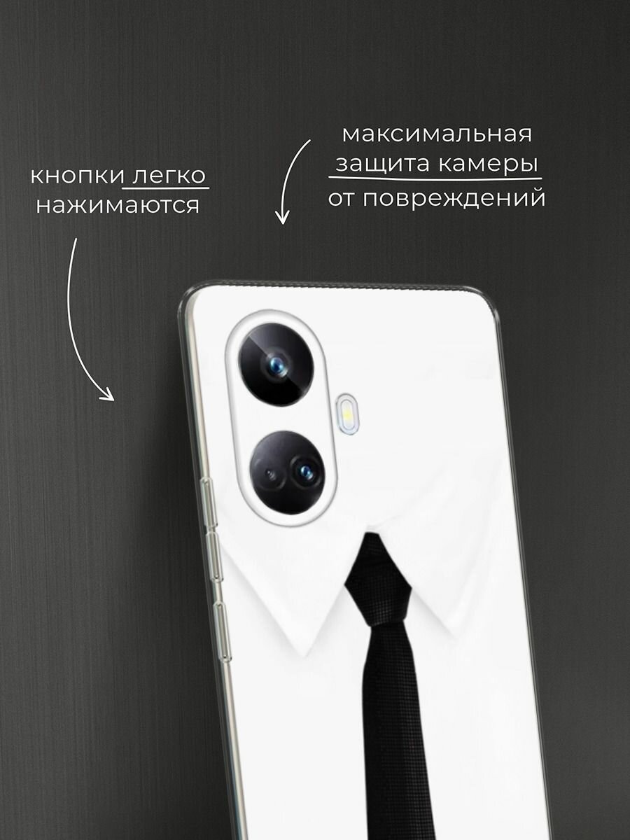 Чехол на Realme 10 Pro+ / Реалми 10 Про+ с принтом "Галстук" — фото 1