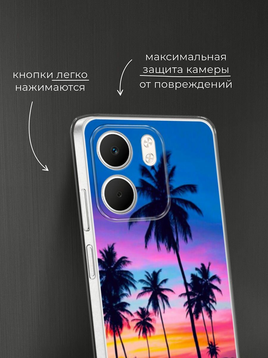 Силиконовый чехол на Oppo A5x / Оппо А5x с принтом "Закат 5" — фото 1