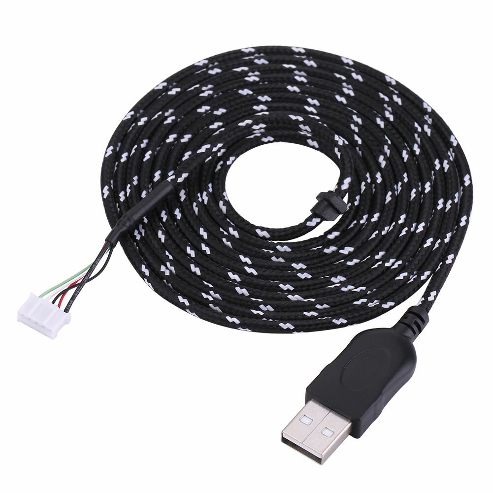 Замена кабеля для мыши Steelseries Kana, 2 м, USB и 5-пиновый разъем, прочный оплетенный кабель