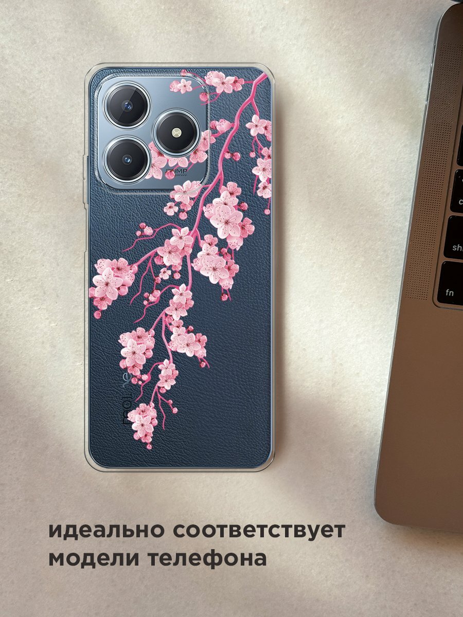 Чехол на Realme C63 / Реалми С63 с принтом "Ветка сакуры 2" — фото 1