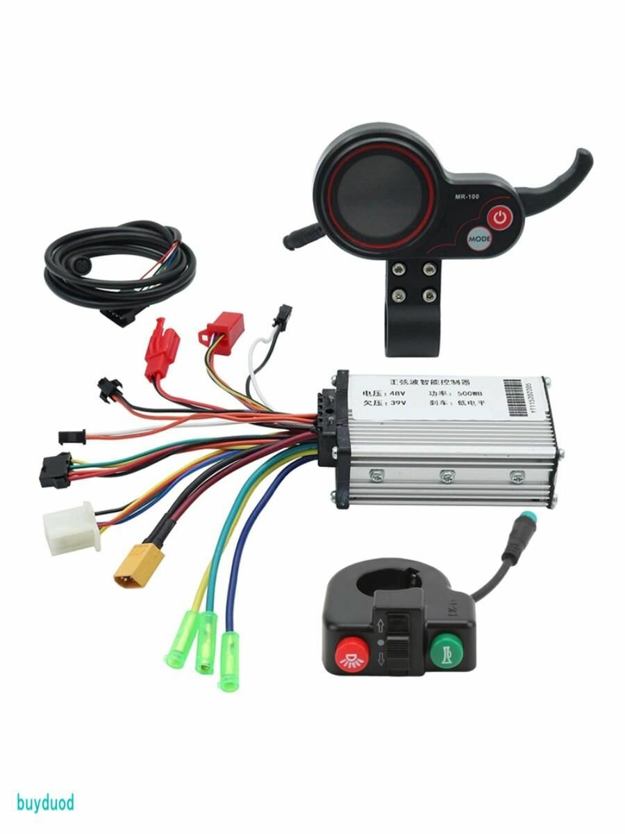 Контроллер 48V 500W MR-100 LCD Display Meter Dashboard + Кнопка Переключения Для Замены Электрического Скутера