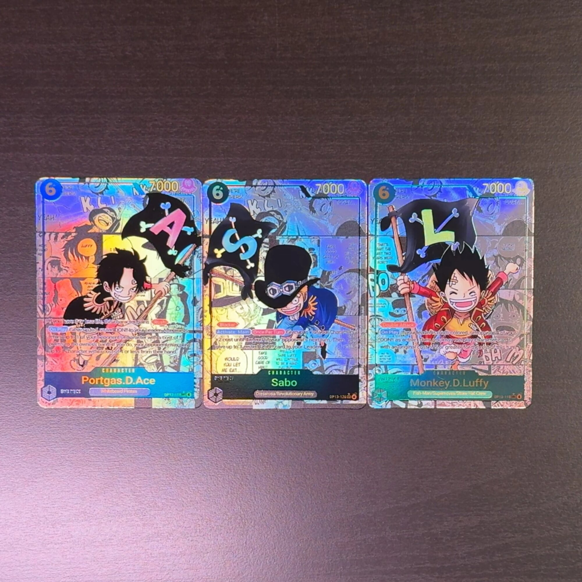 One Piece TCG OPCG карта Ace Sabo Luffy Kid Alt Imu