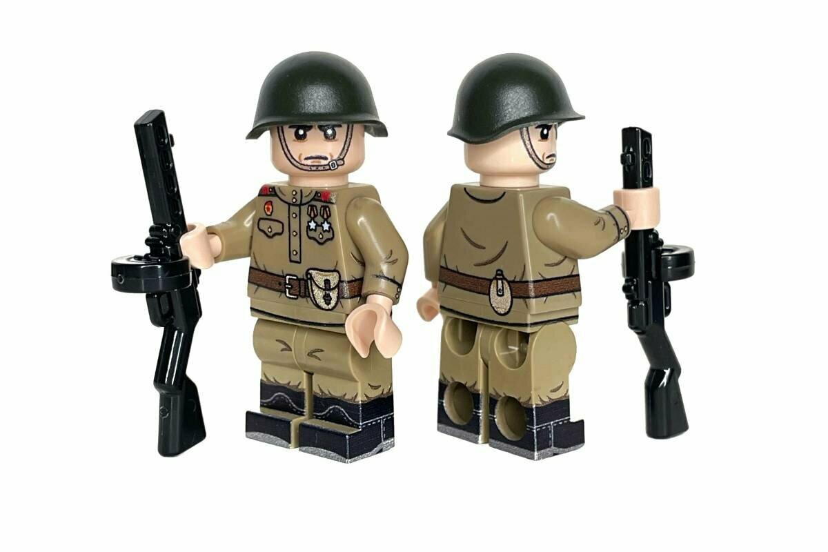 Минифигурка коллекционная совместимая с лего с эксклюзивным принтом Сержант РККА 1943г