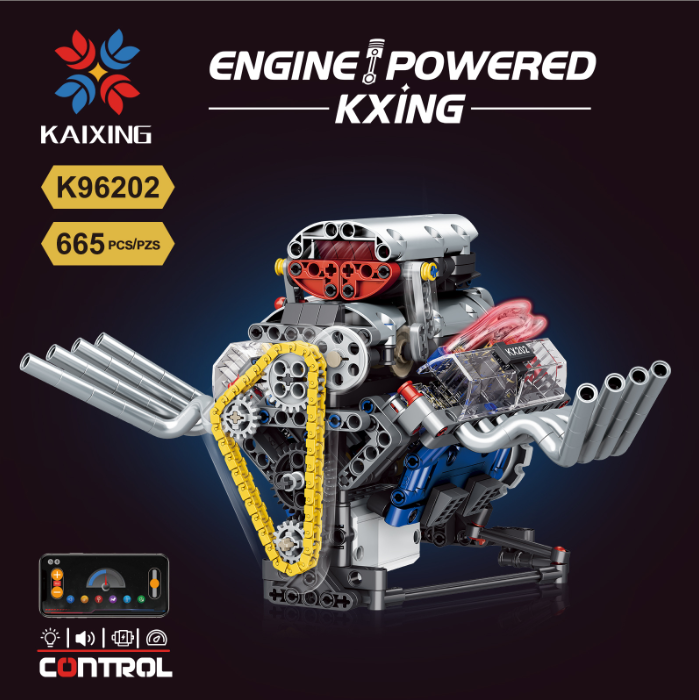 Двигатель Hellcat V8, С двигателем, может излучать свет, приложение управляет 665 деталями — фото 1