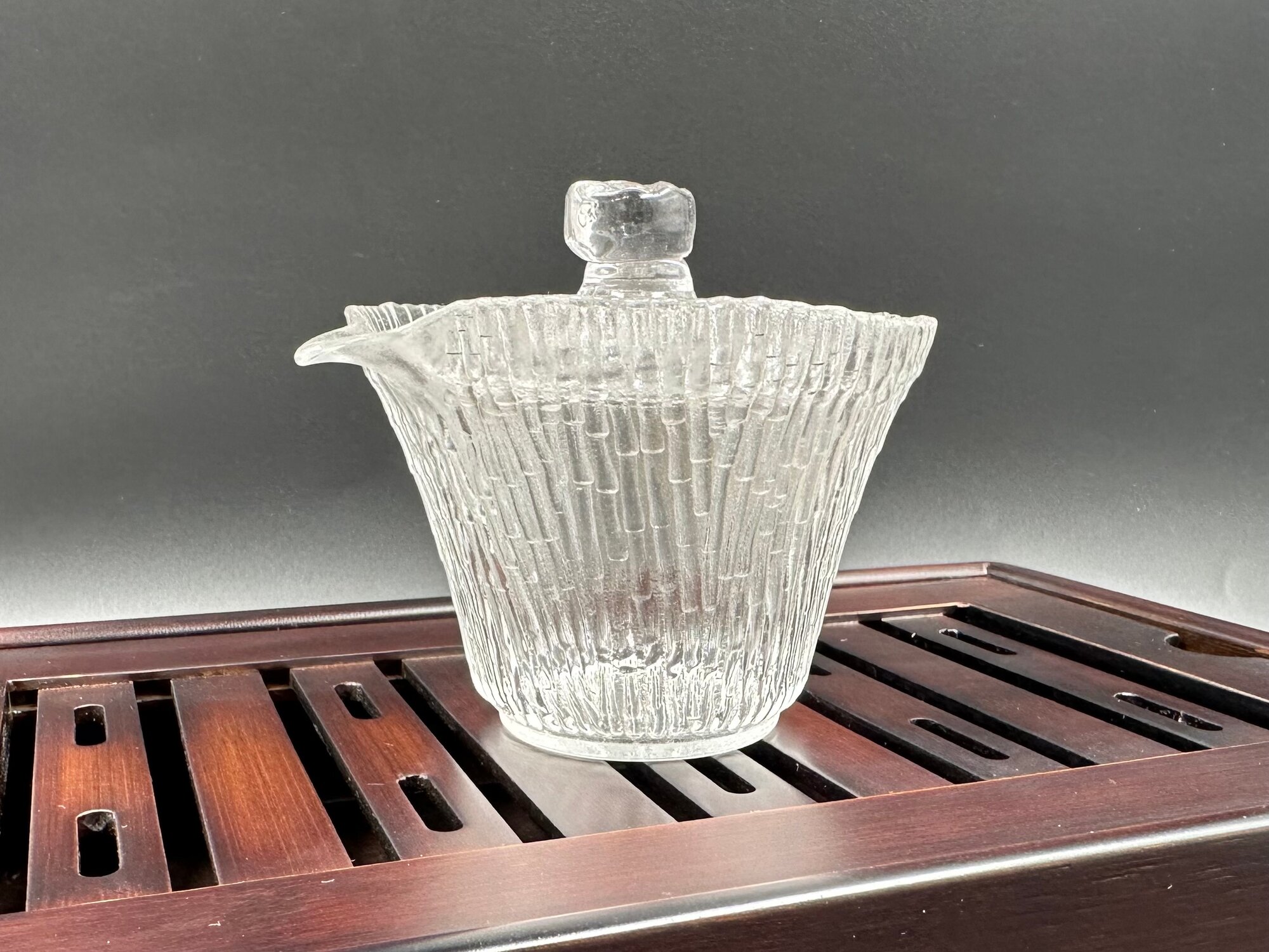 Гайвань стеклянная "Бамбук", стекло с текстурой, 150мл.